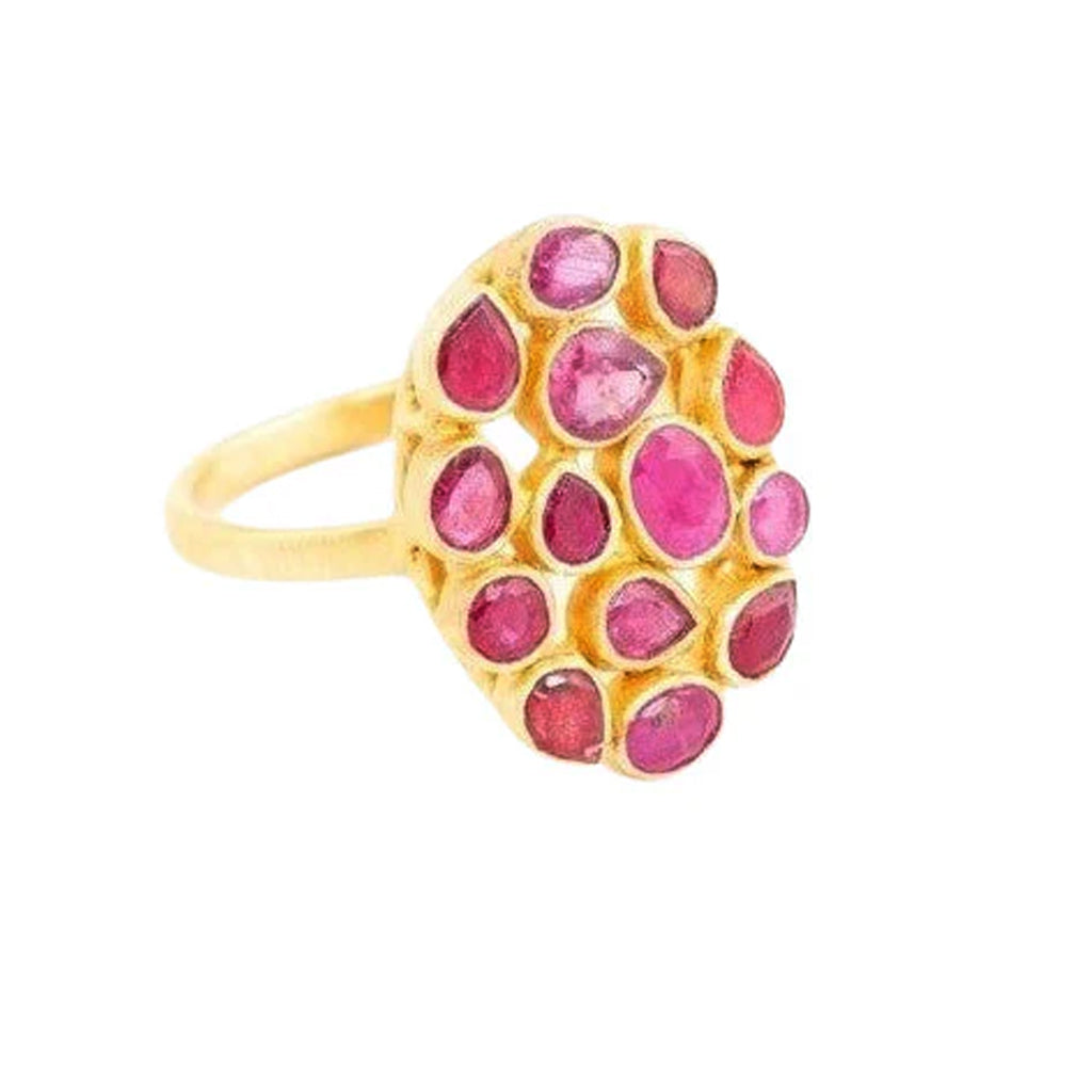 Mosaic Cocktail Ring - Rubies – Opium Jewels