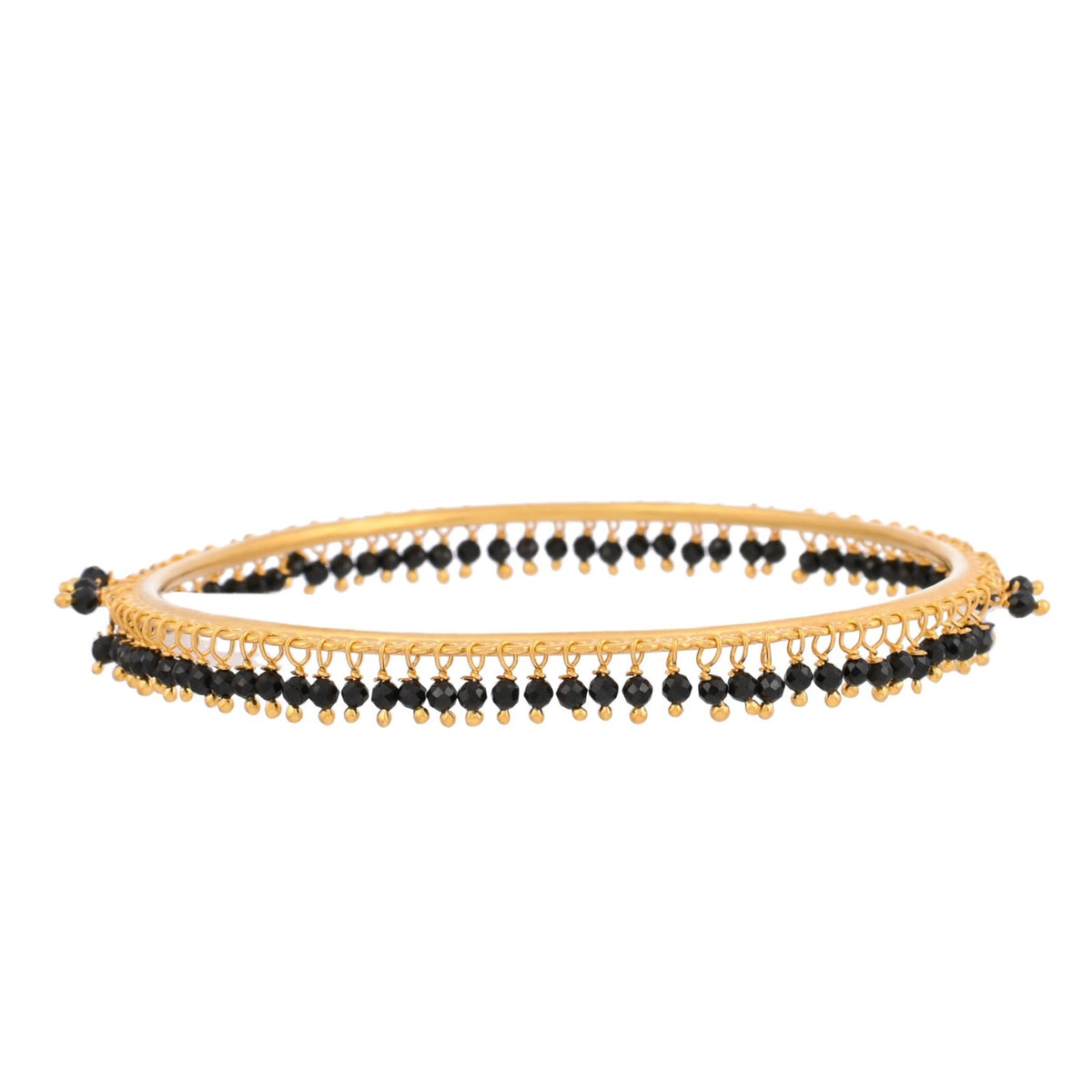 Cascade Bangle - Black Spinel – Opium Jewels