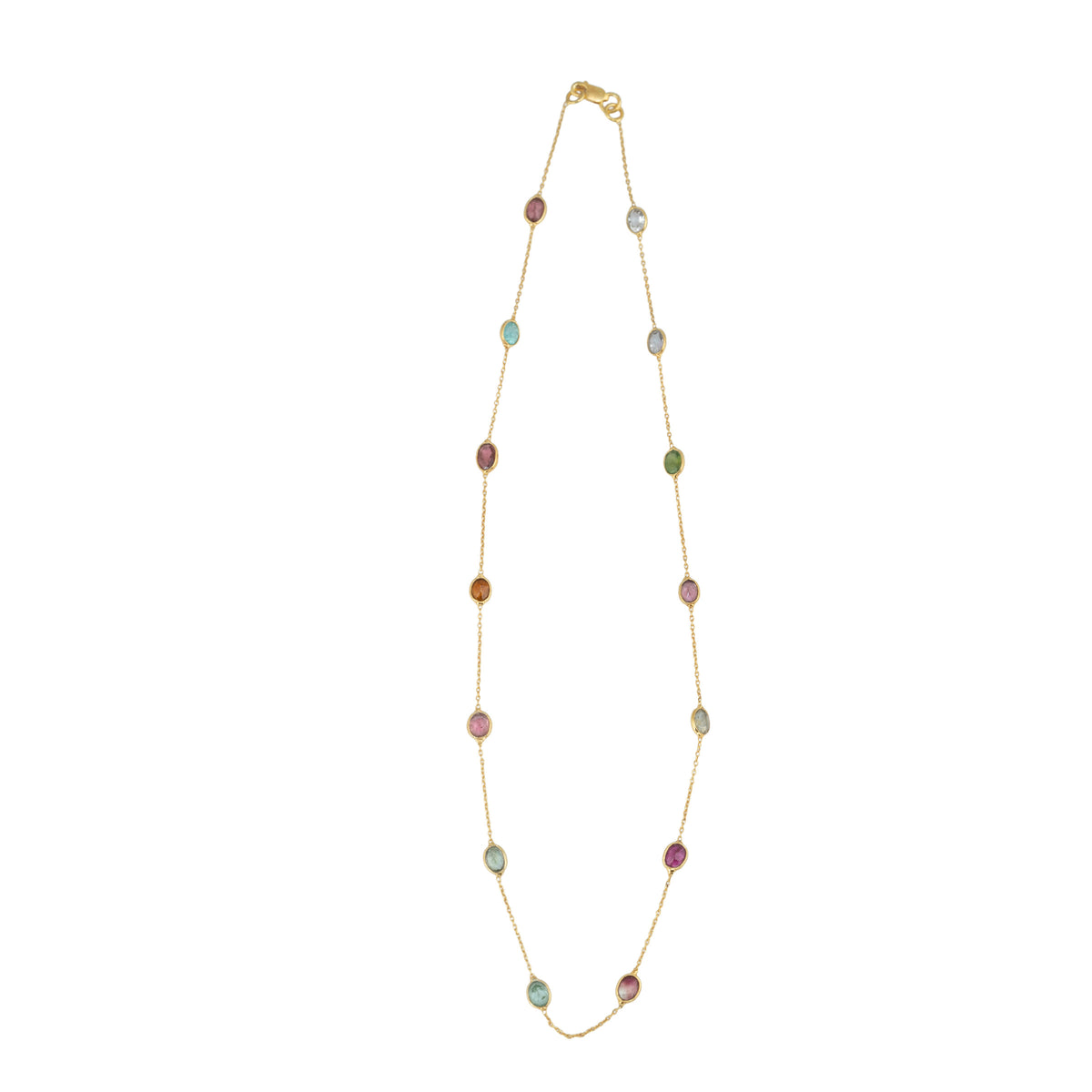 Short Chain Necklace - Tourmalines – Opium Jewels